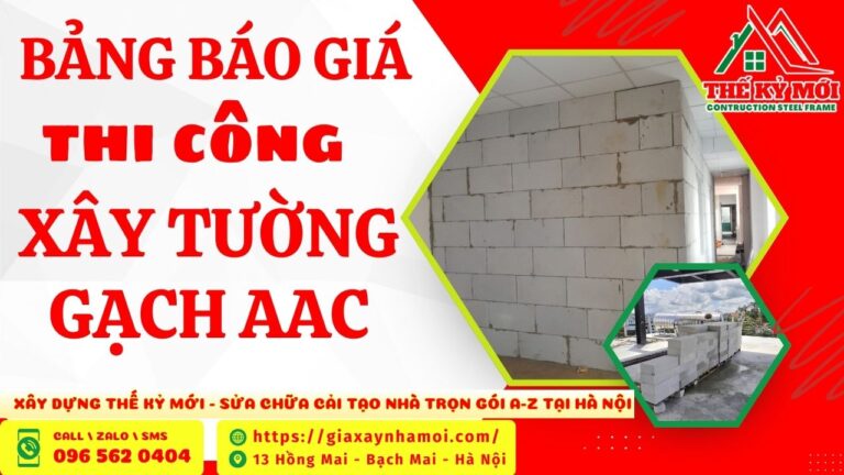 Giá xây tường gạch AAC - Có nên xây nhà bằng gạch bê tông nhẹ AAC